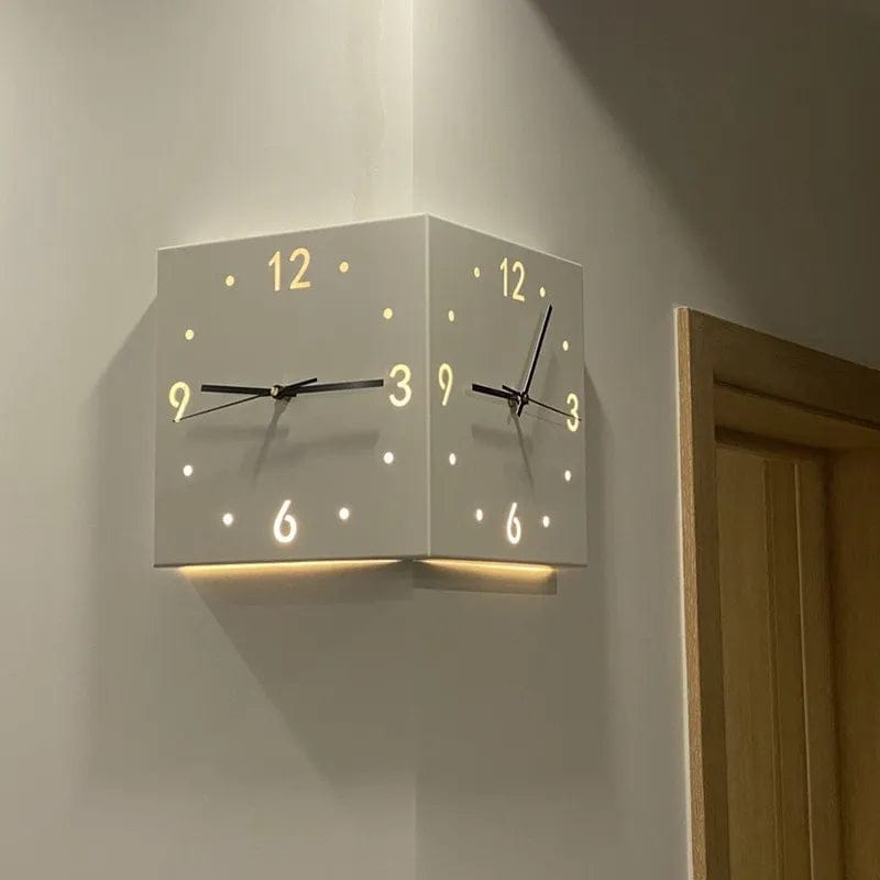 Sculpture Square Timepiece Innovative Dual-Face Minimalist Wall Clock ...