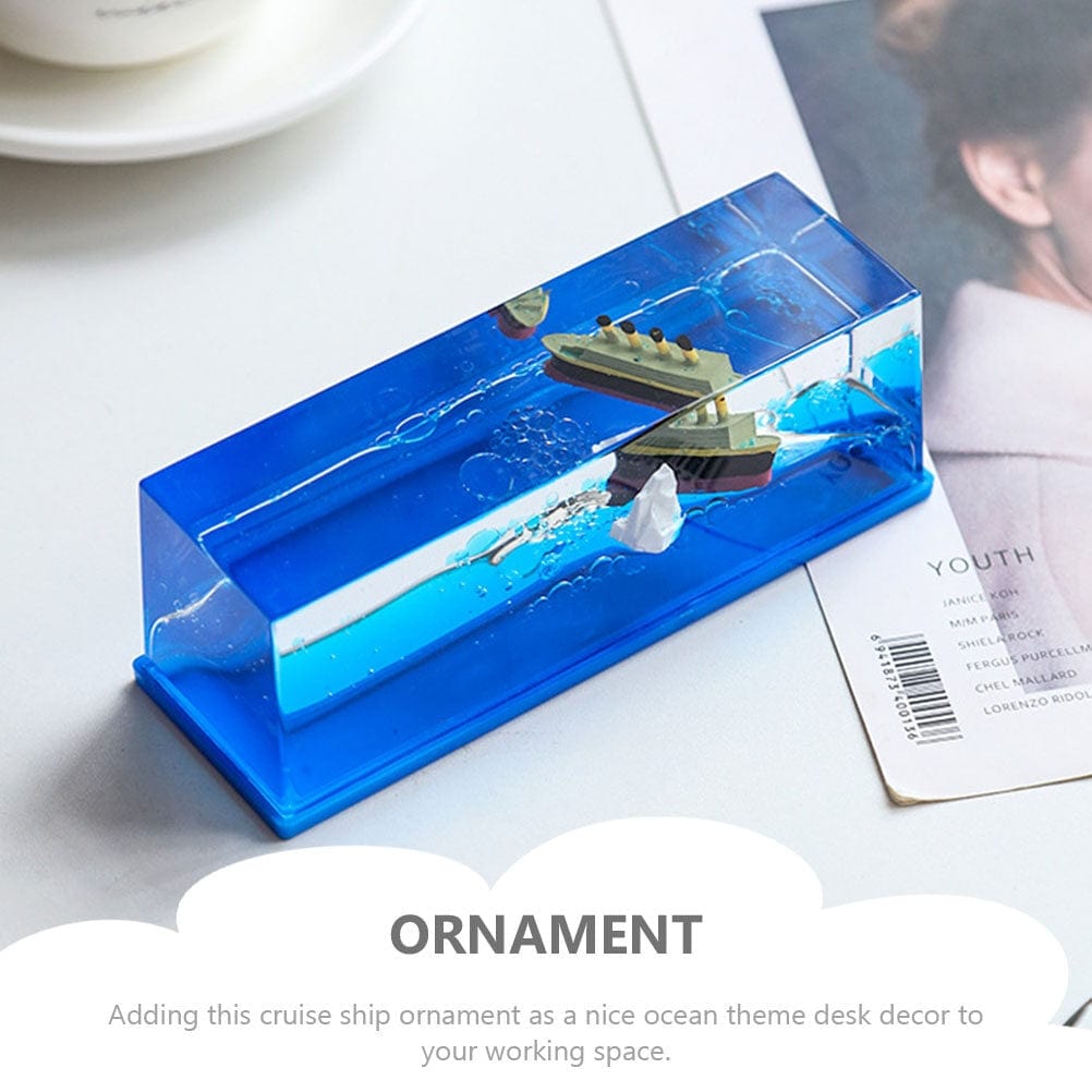 Unsinkable Nautical Cruise Ship Model Liquid Wave Decoration ...