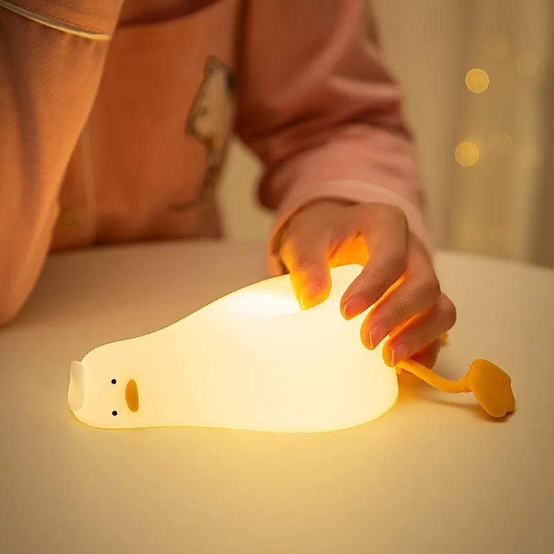 Lying Flat Glow Duck Night Light, LED Squishy Duck Lamp, Cute Light Up ...
