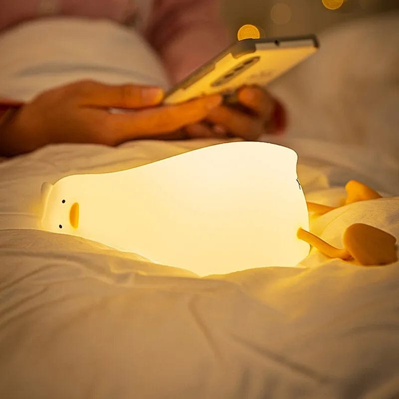 Lying Flat Glow Duck Night Light, LED Squishy Duck Lamp, Cute Light Up ...