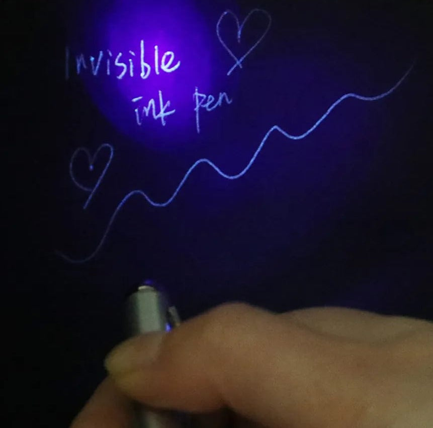Creative Magic LED UV Light Ballpoint Pen with Invisible Ink Secret Sp ...