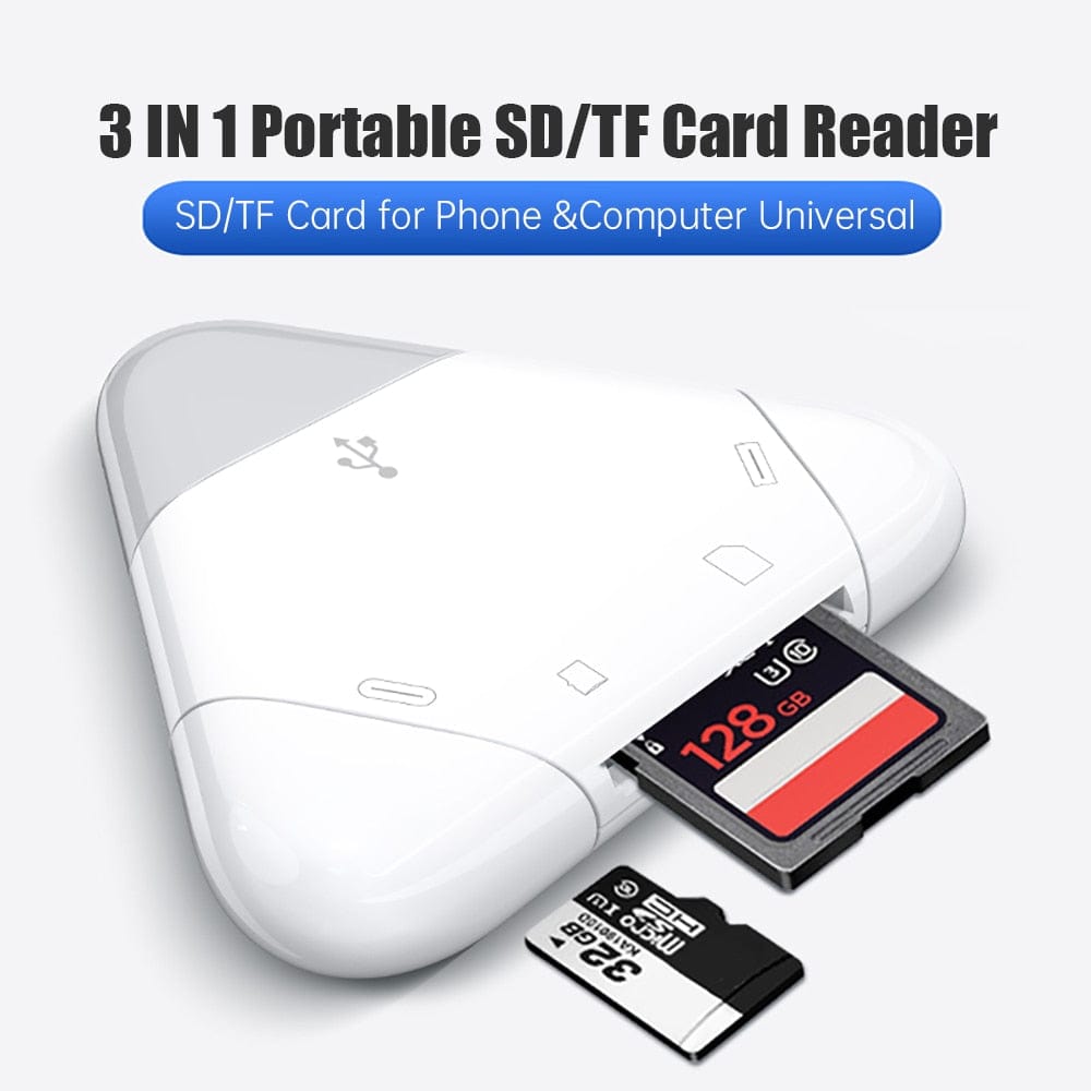 3-in-1 Universal Mobile SD Card Reader– SearchFindOrder